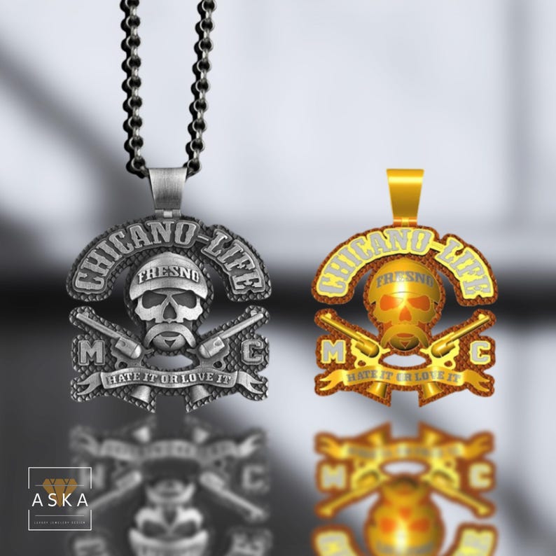 Personalized Chicano Custom Design Pendants for Man Custom Logo ...
