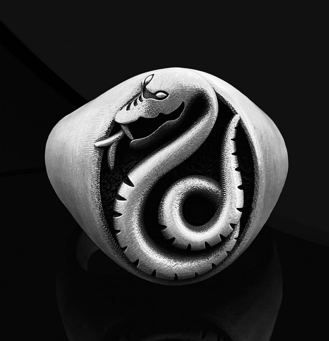 Hogwarts Family Draco Malfoy Slytherin Silver Ring Gift to Best Friend ...