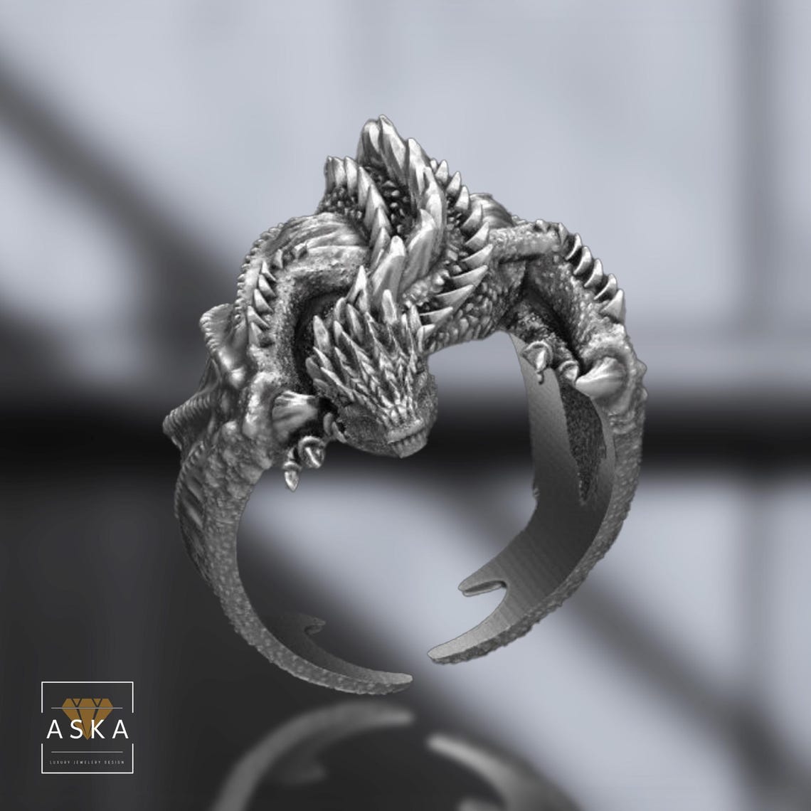 Winged Dragon Wrap Ring: Handmade 925 Sterling Silver Gothic Jewelry - Etsy