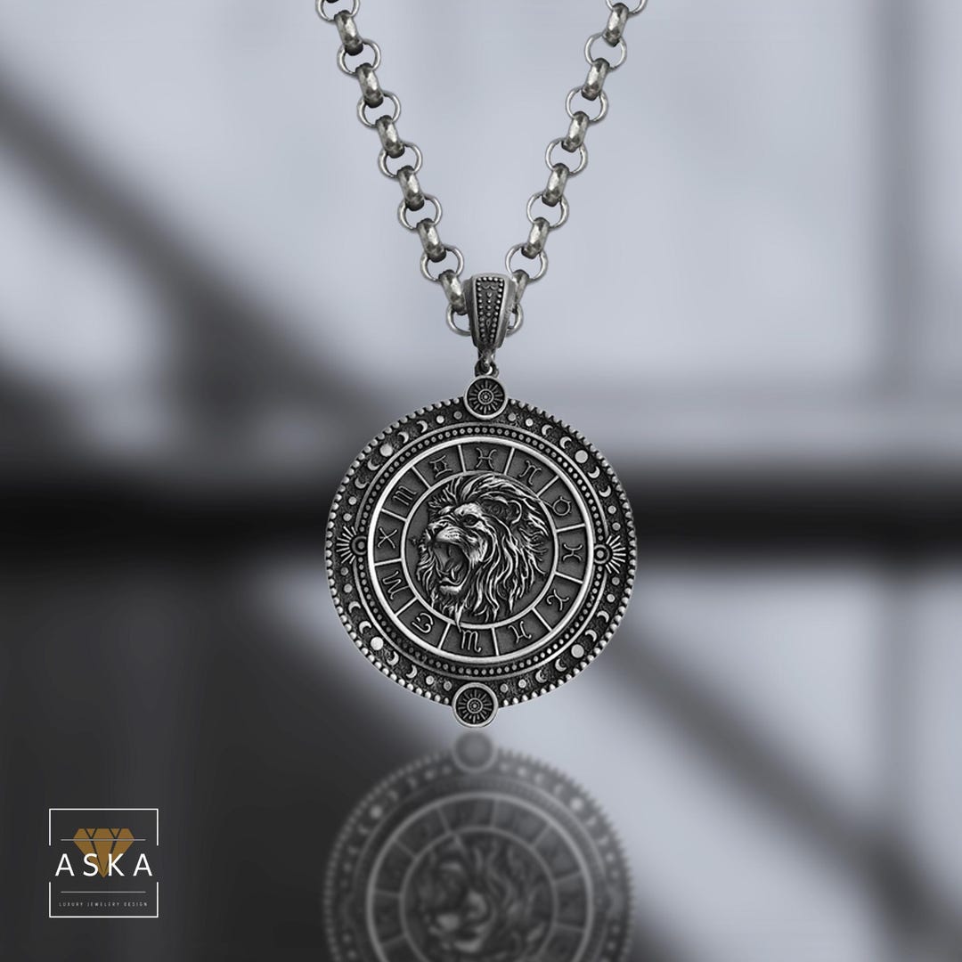 Leo Zodiac Necklace – 925 Sterling Silver Pendant With Horoscope ...