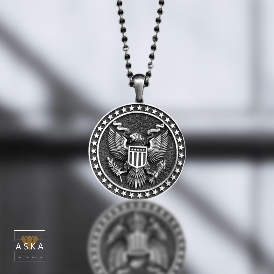 Sterling Silver American Eagle Ring – Bold Patriotic Jewelry – Handmade ...