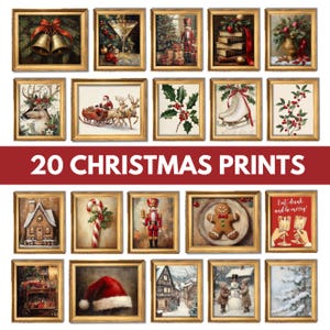 Christmas Gallery Wall Art Bundle – Festive Christmas Printables Decor ...
