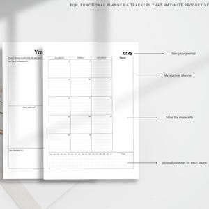 Printable Planner Template Kit, Daily Weekly Monthly Layout ...