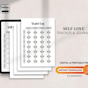 Self Love Planner Journal, Daily Planner Notebook, Self Care Tracker ...