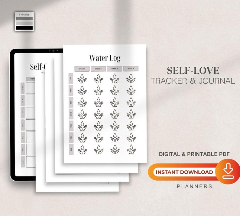 Self Love Planner Journal, Daily Planner Notebook, Self Care Tracker ...