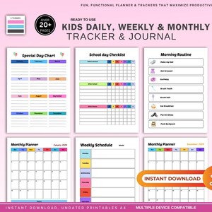 Kids Checklist Notepad Set With Daily, Weekly, Monthly Pages ...