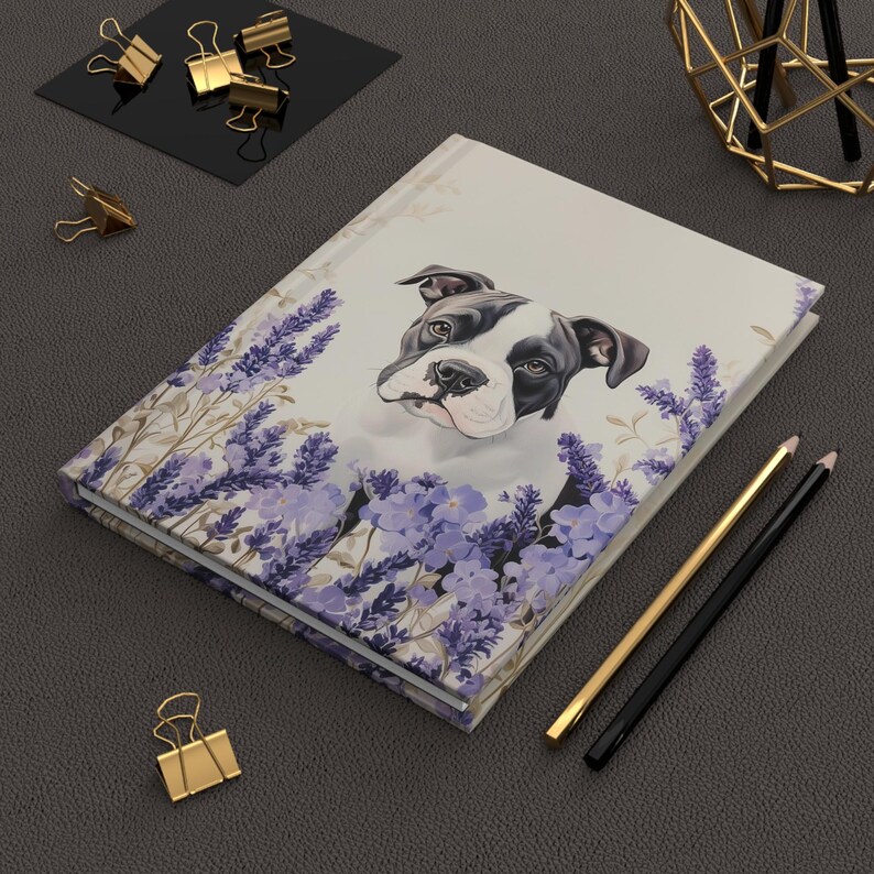American Bully Bulldog Dog Flower Field Lavender Floral Matte Hard ...