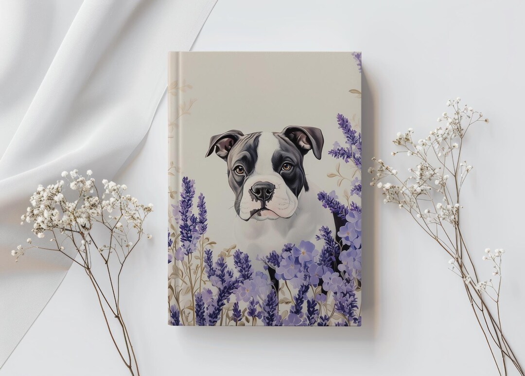 American Bully Bulldog Dog Flower Field Lavender Floral Matte Hard ...