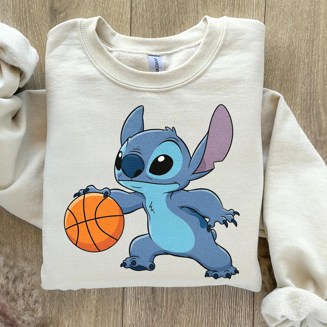 Basketball Stitch Png, Basketball Player Stitch Png, Cute Stitch Png ...