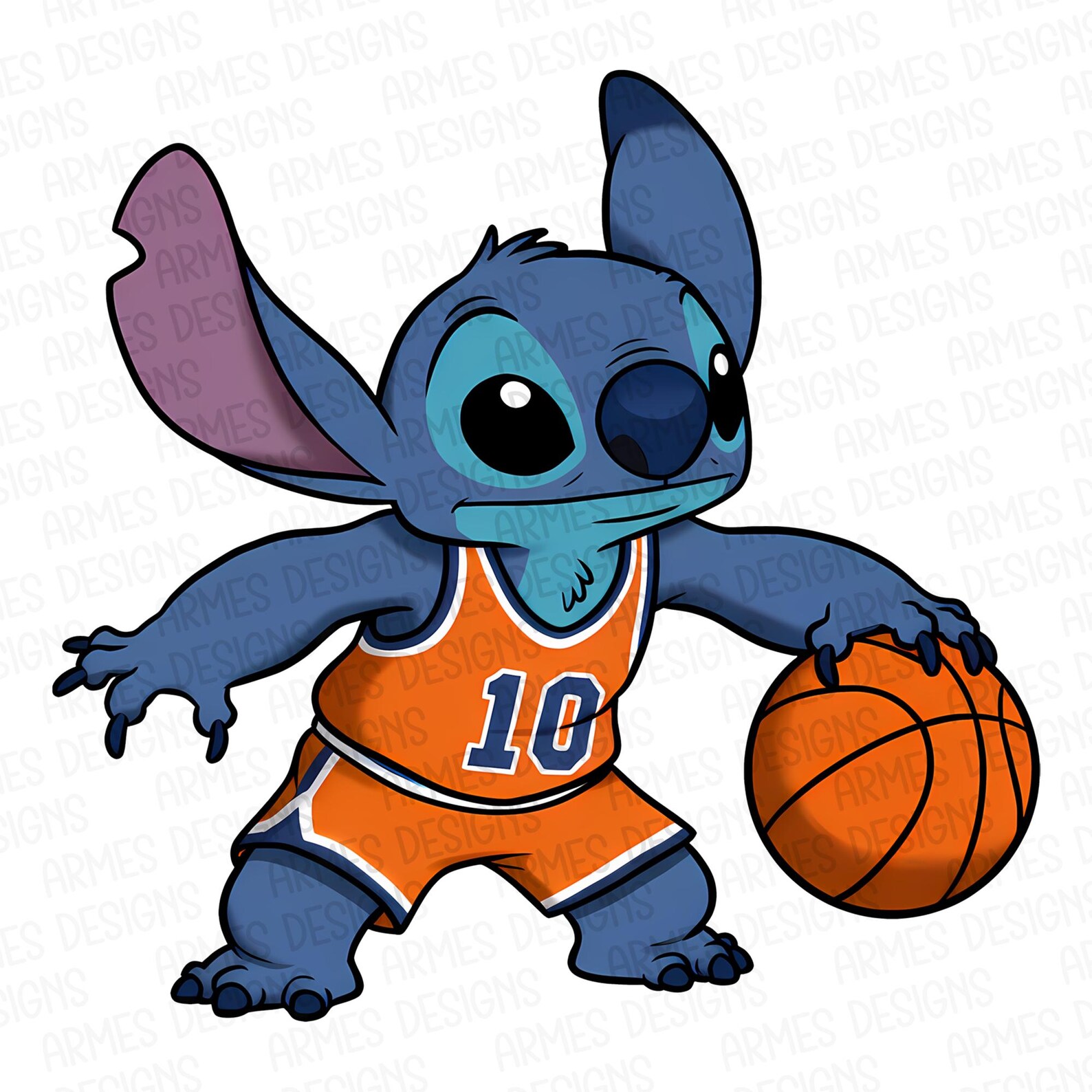 Stitch Basketball Png, Cute Stitch Sports Png, Funny Stitch Playing ...