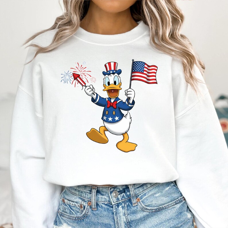 Fourth of July Donald Png, Donald Duck Png, Usa Donald Png, American ...