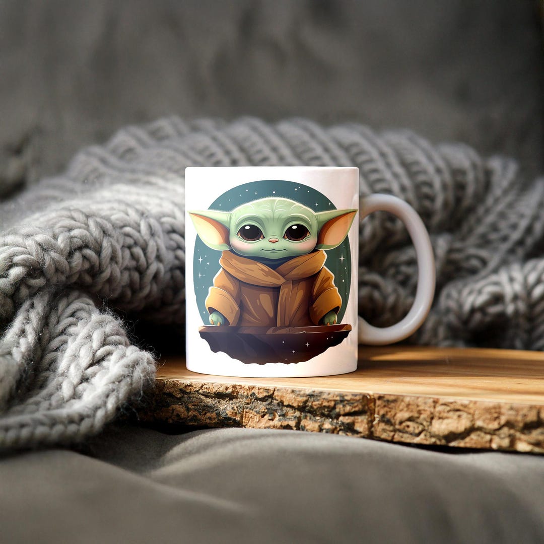 Baby Yoda Mug Png, Grogu Coffee Cup Png, Star Galaxy Child Png, Cute ...