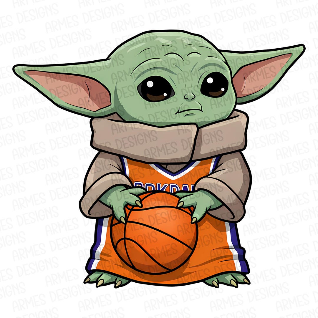Baby Yoda Basketball Png, Grogu Sports Png, Cute Yoda Playing Ball Png ...