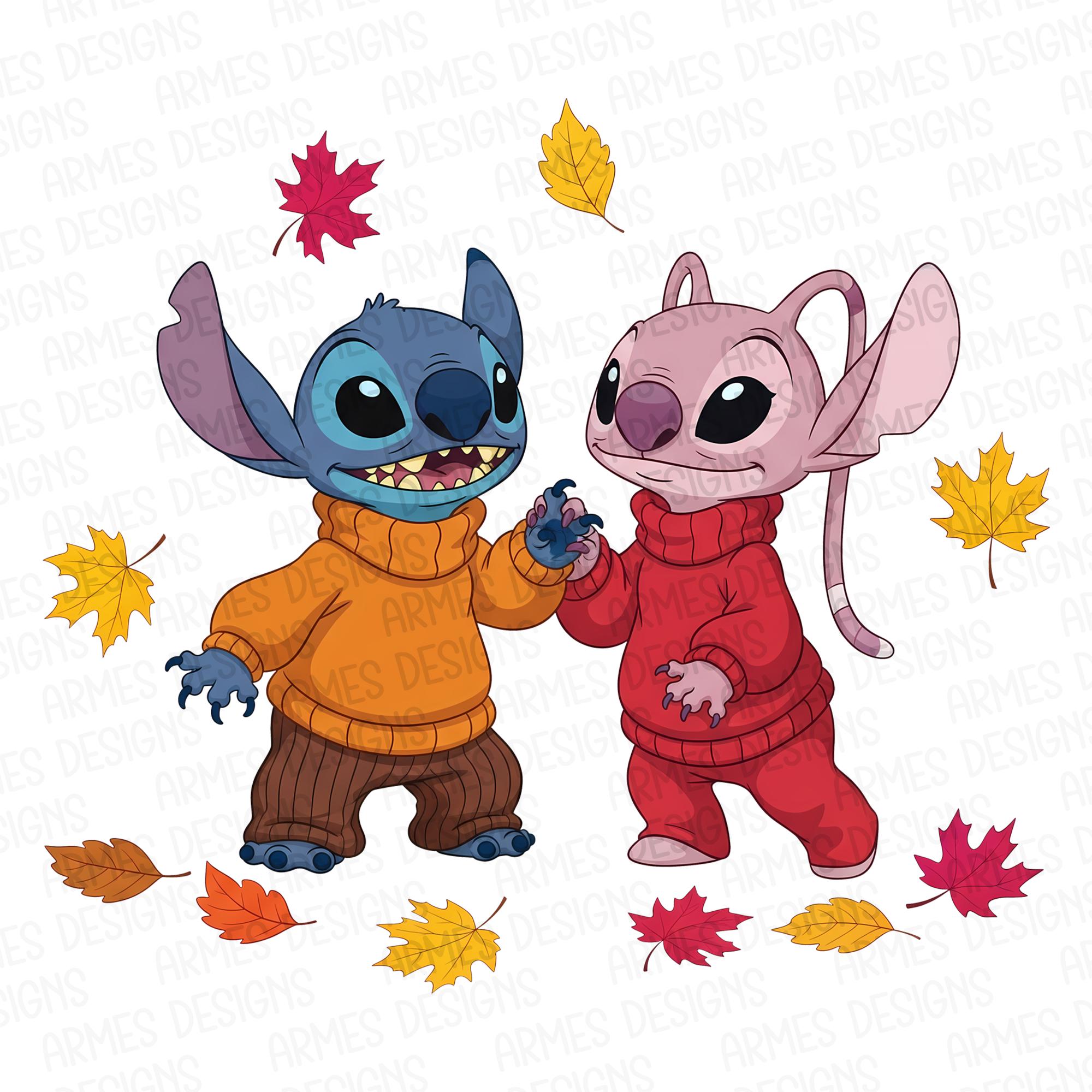 Fall Stitch Png, Autumn Angel Png, Cozy Sweater Stitch Png, Fall Couple ...