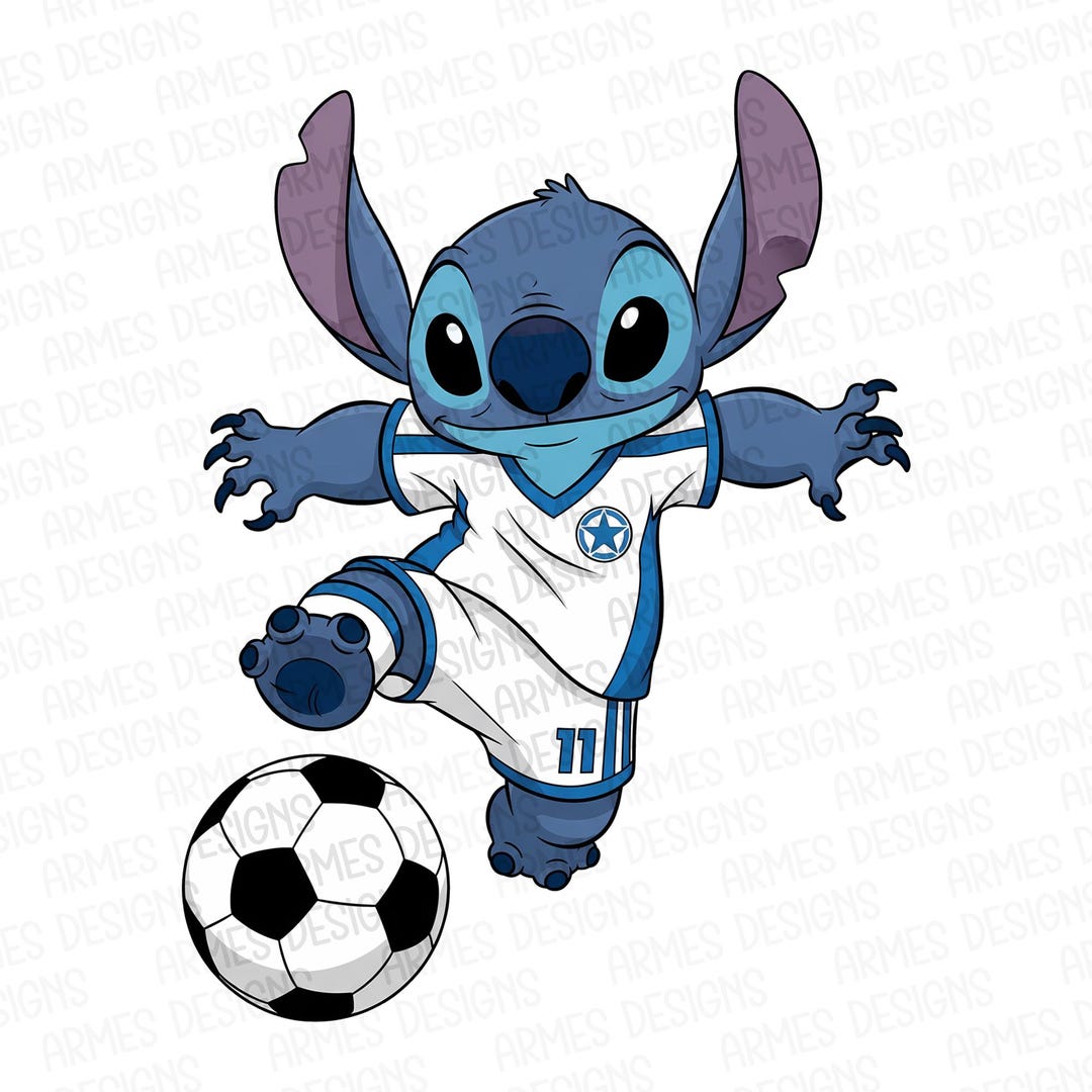 Soccer Stitch Png, Stitch Png, Cute Stitch Png, Football Player Png ...