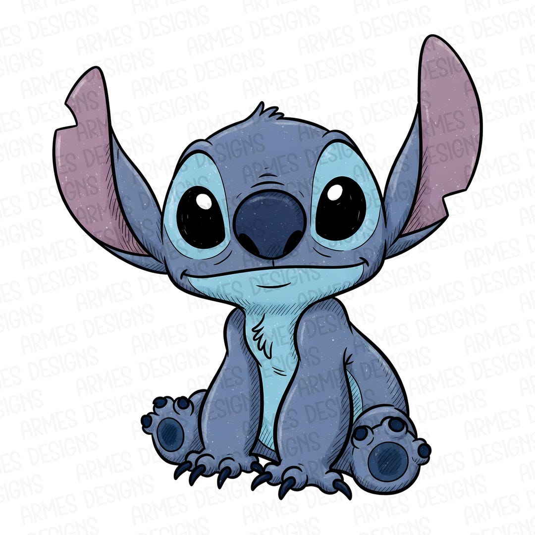 Cute Stitch Png, Sitting Stitch Png, Baby Stitch Png, Blue Stitch Png ...