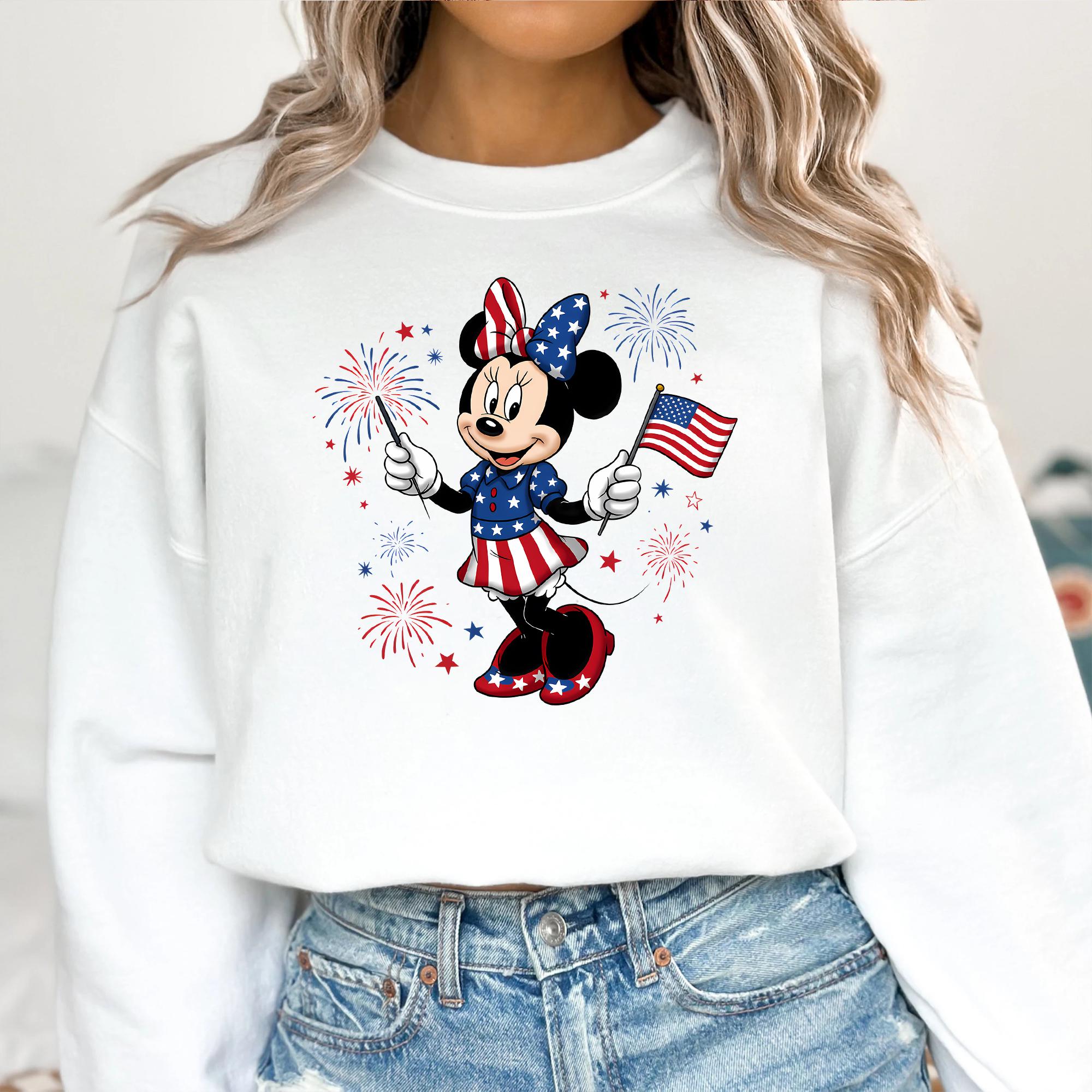 Fourth of July Minnie Png, Minnie Mouse Png, Usa Minnie Png, American ...