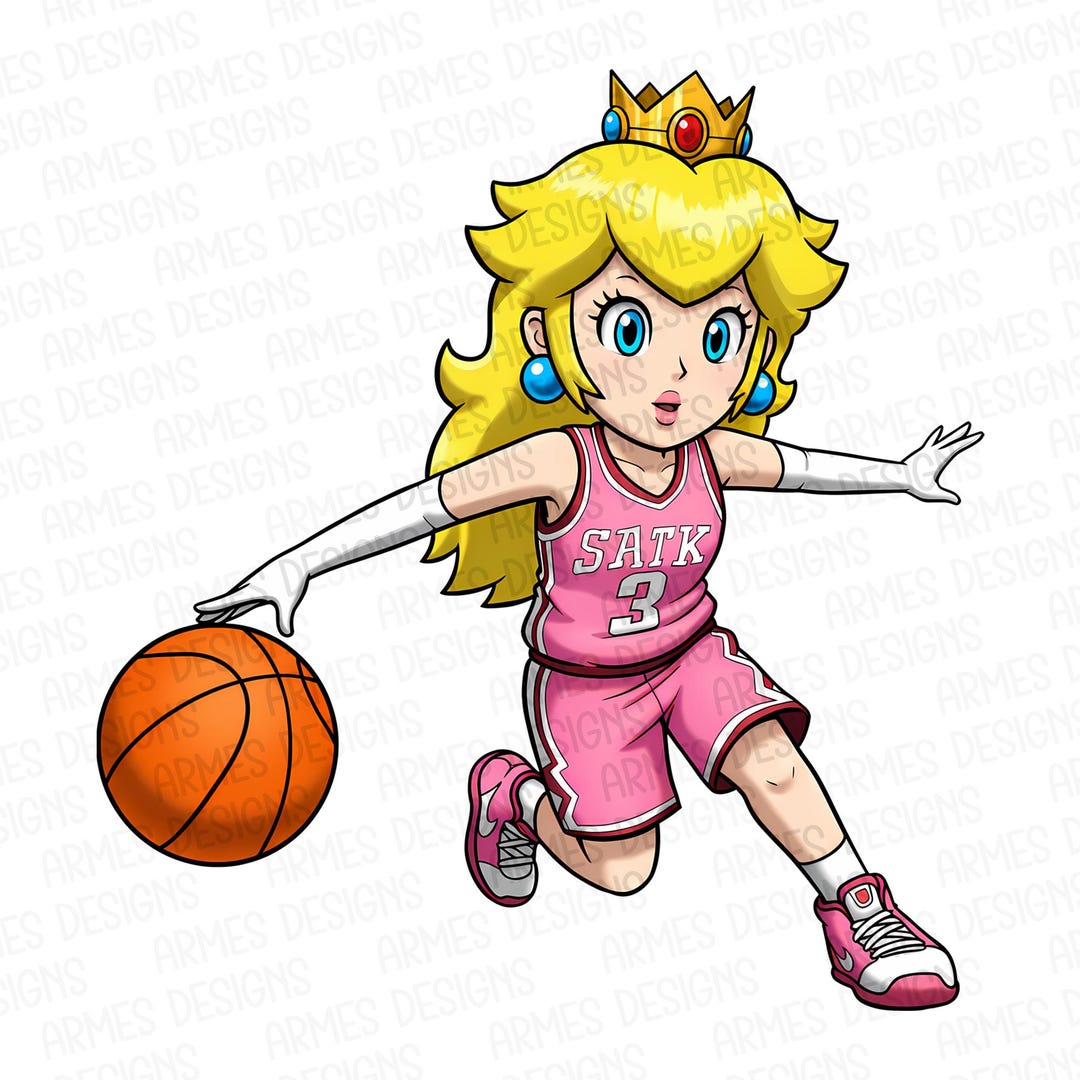 Princess Peach Basketball Png, Mario Princess Sports Png, Funny Peach ...