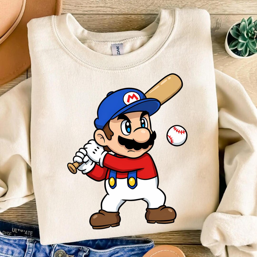 Cute Mario Playing Baseball Png, Cartoon Mario Baseball Player Png ...