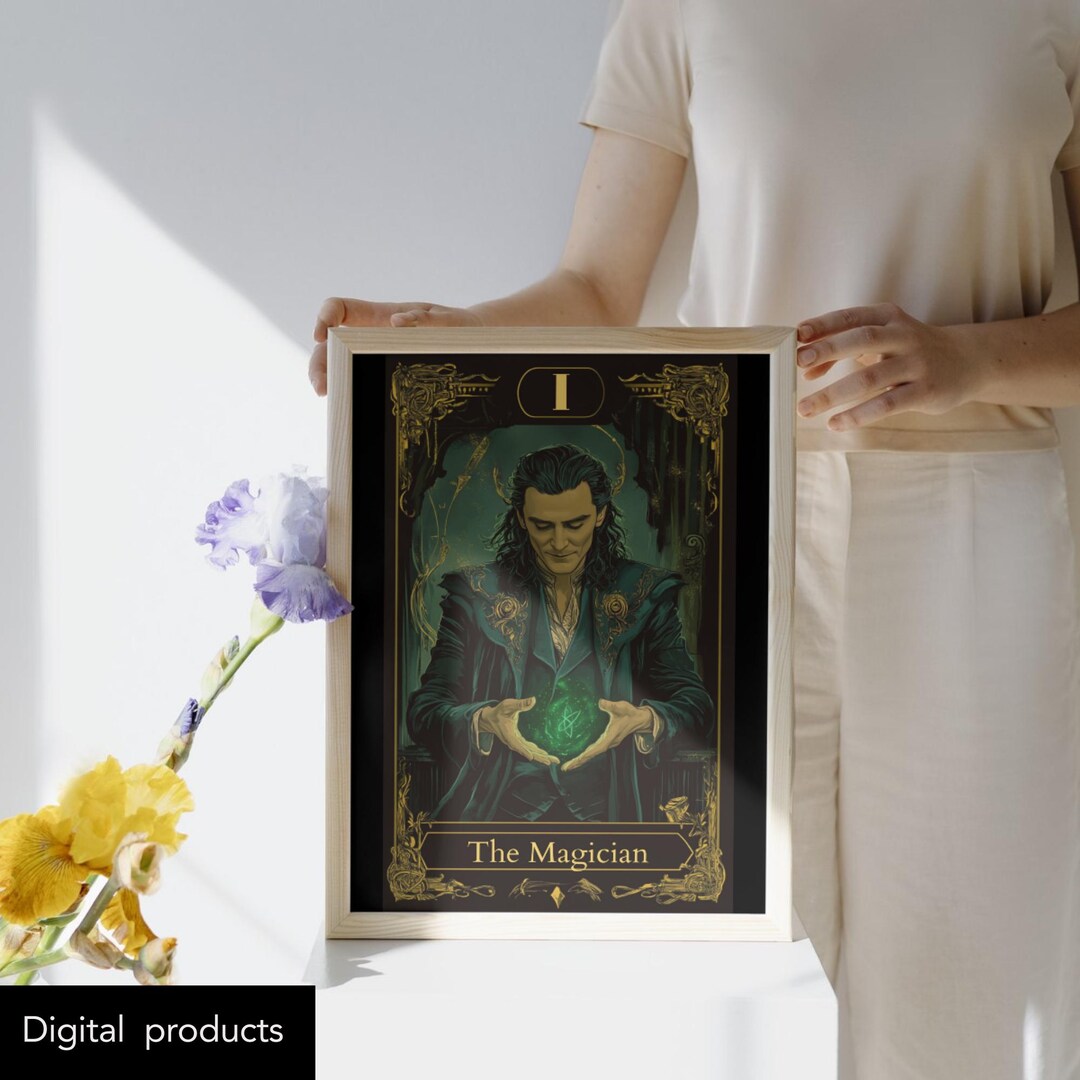 Loki the Magician Tarot Card Poster, Mystical Marvel Decor Digital ...