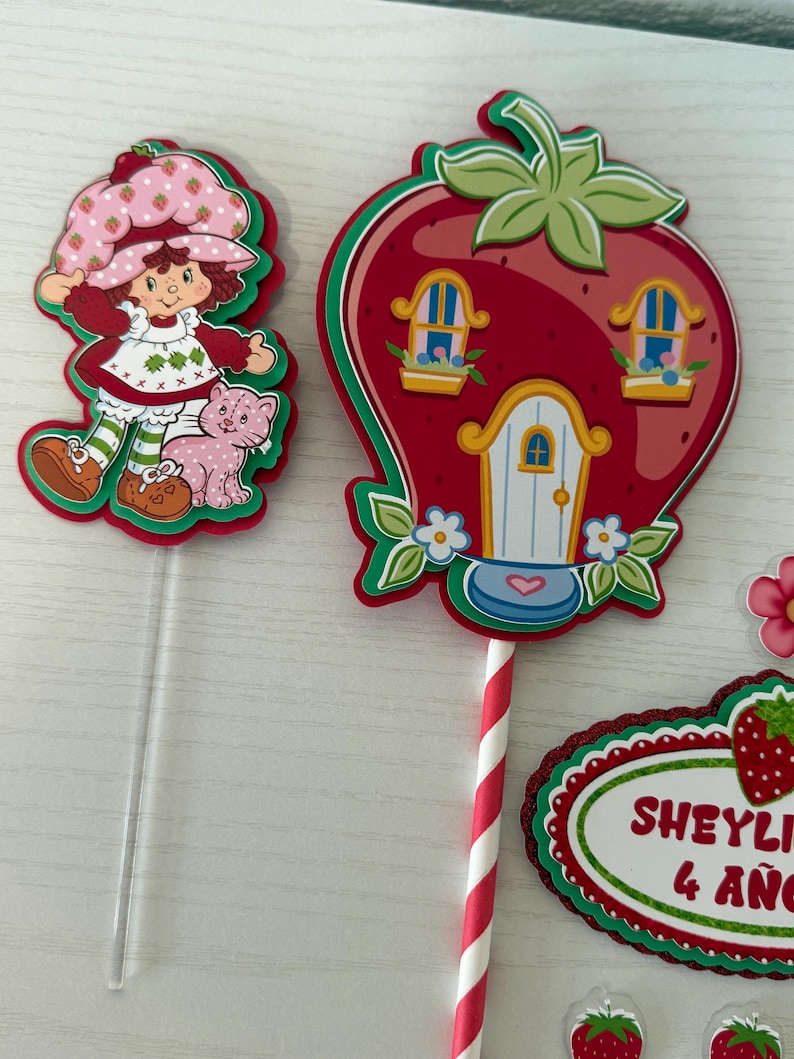 Strawberry Shortcake Cake Topper - Layered 3D Design-berry Sweet ...