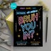 Bruh Birthday Invitation, Neon Bruh Bruh It's My Birthday Invite, Neon ...