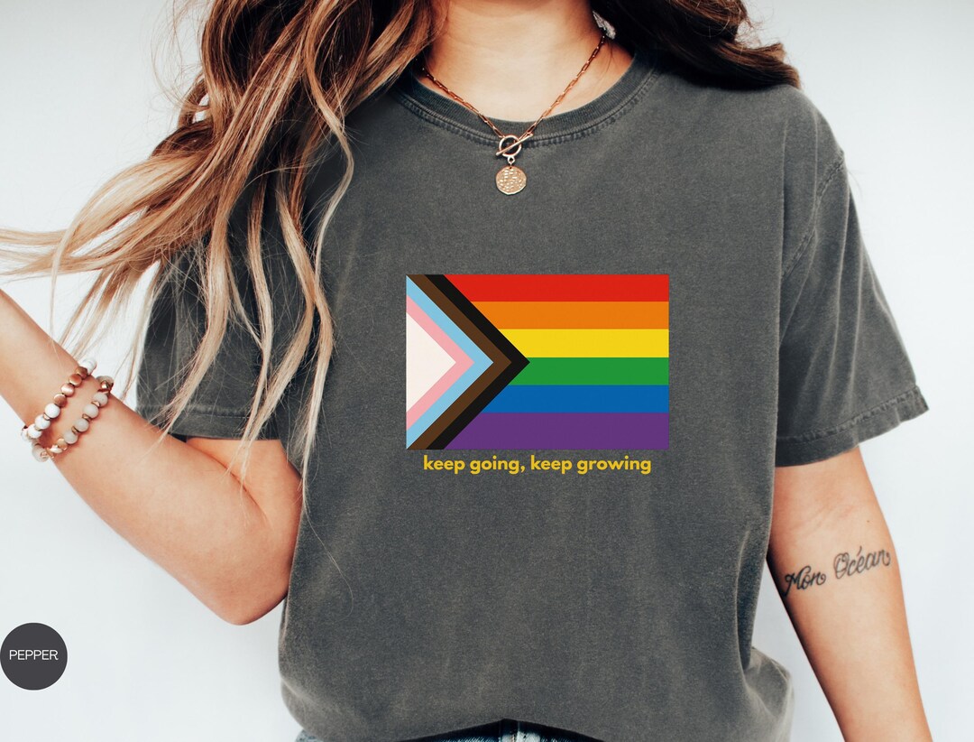 Keep Going Keep Growing LGBT Trans Flag Shirt, LGBT Shirt, Pride Month ...
