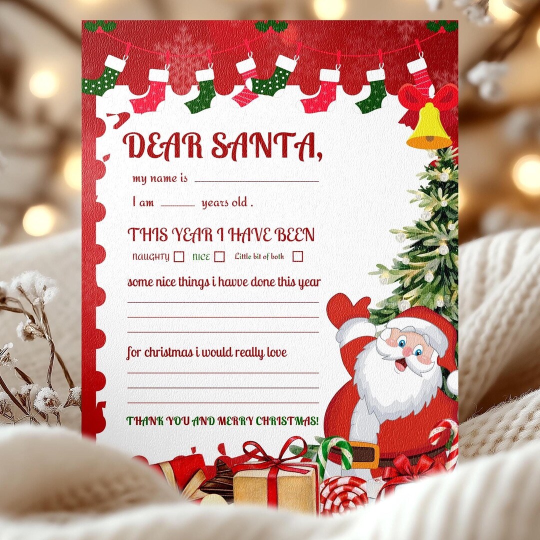 Lettera modificabile a Babbo Natale, Lettera a Babbo Natale, Lettera ...