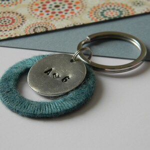 Personalized keychain. Monogram keyring. Gift for wool | Etsy