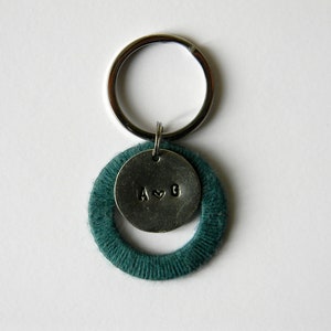 Personalized keychain. Monogram keyring. Gift for wool | Etsy