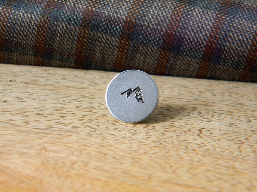 Mountain Lapel Pin. Silver Colour. Minimalist. Gift for Trekking Lovers ...