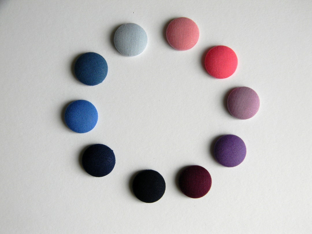 Blue Lapel Pin. Pink Buttonhole Pin. Round Small Pin. Purple ...