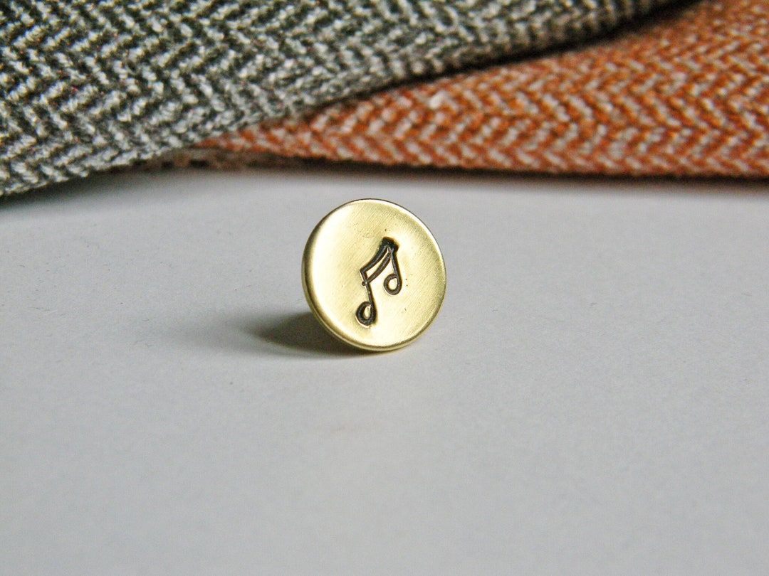 Musical Note Pin. Minimalist. Brass Push Pin. Music Note Pin Brooch ...
