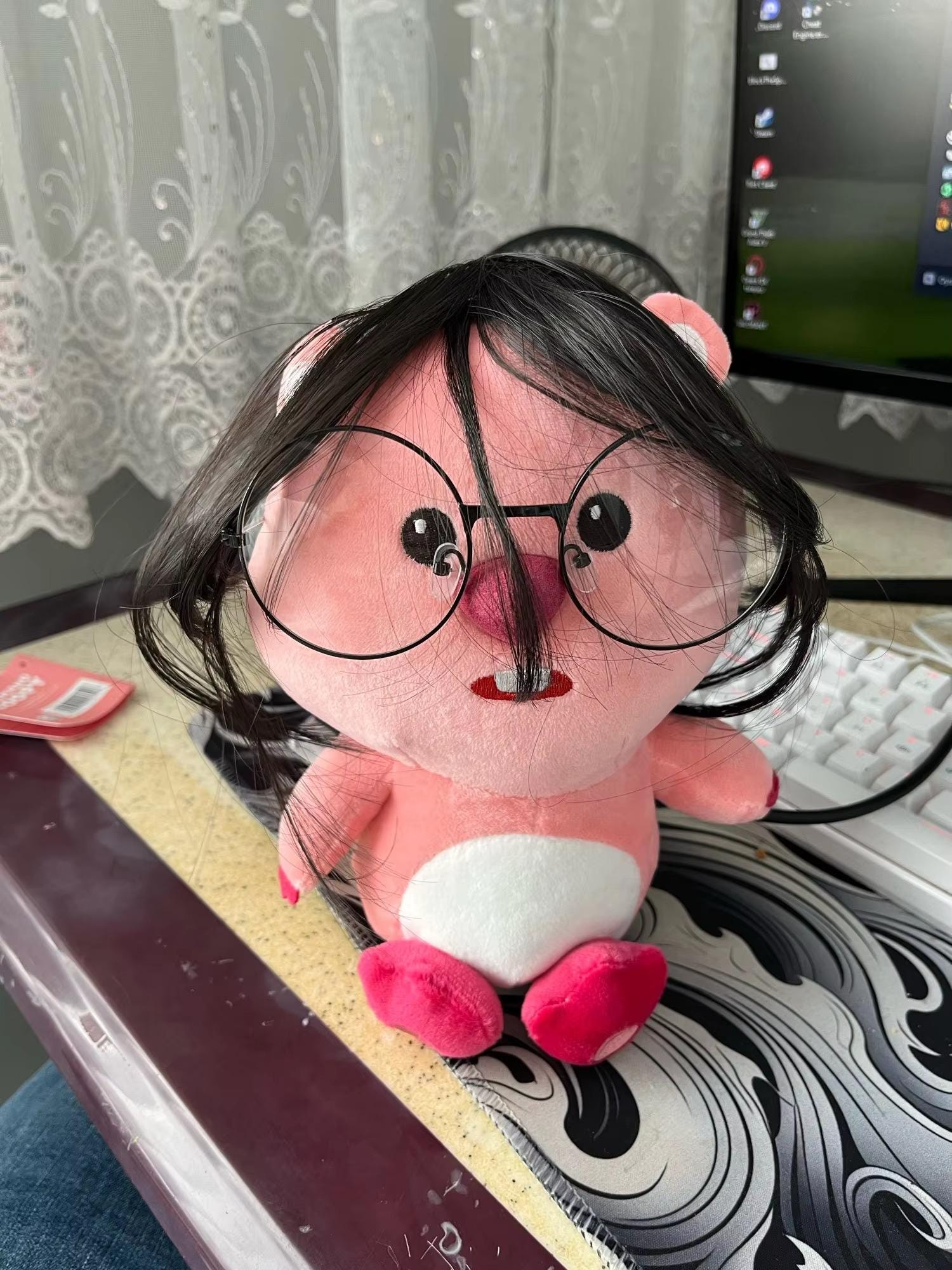 Kawaii Cute Loopy Wigs Plush Toy With Glasses - Etsy