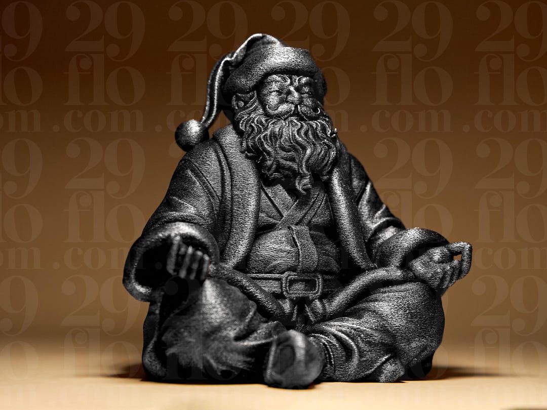 Meditating Santa Claus Statuette 3D Printed Figure, Sculpture, Home ...