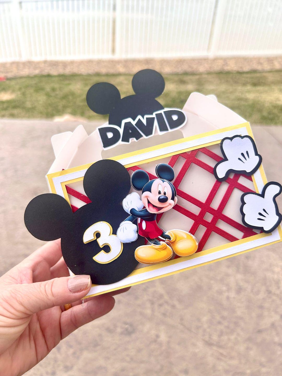 Mickey Mouse Favor Box, Mickey Favor Box, Mickey Gable Box - Etsy