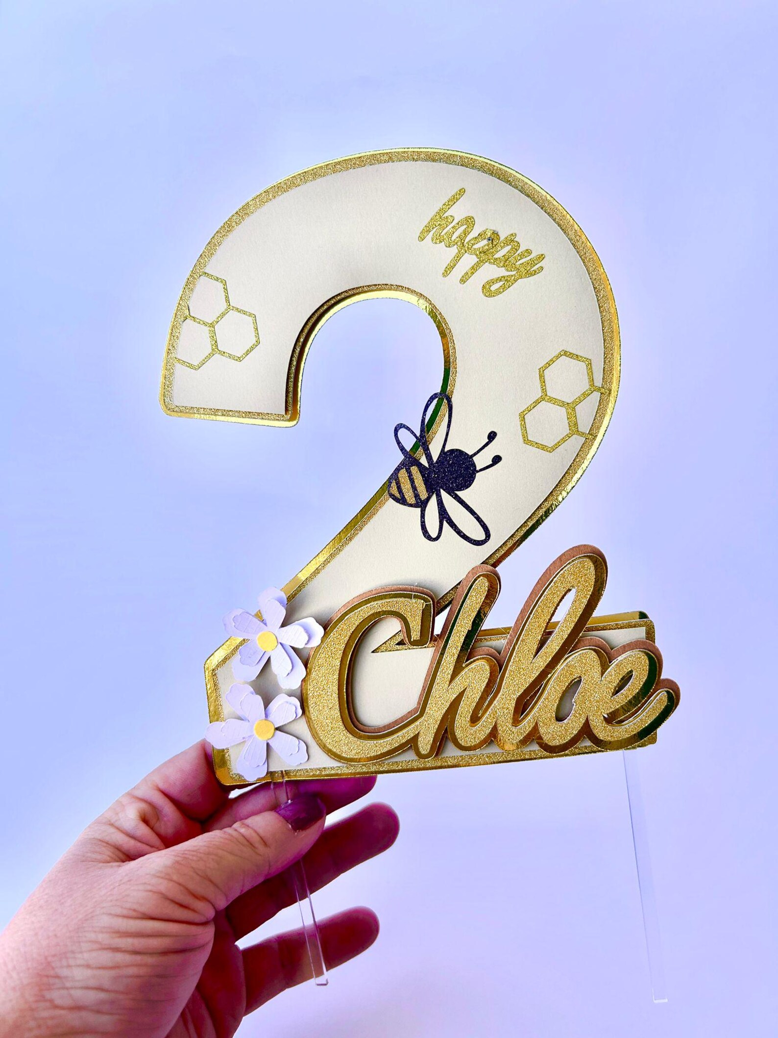 Cake Topper Bee, Bee Birthday Cake Topper, Cake Topper, Bee Birthday ...