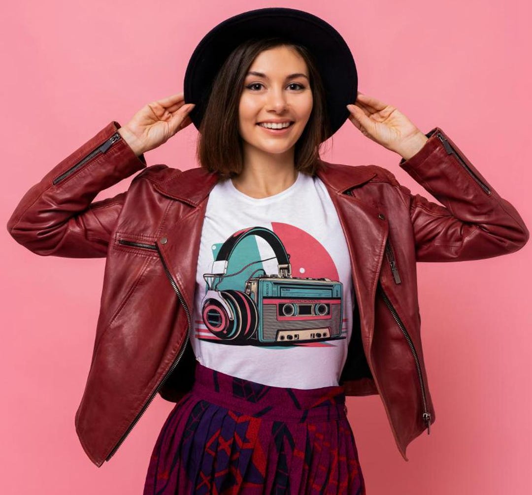 Retro Walkman T-shirt, Vintage Music Lover Tee, Pop Art Graphic Shirt ...