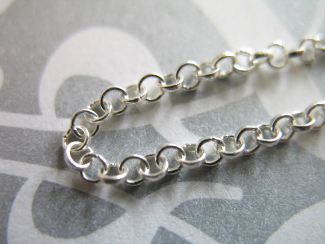 Sterling Silver Chain / ROLO Cable Necklace Chain Bulk, 1.5-2-2.5-3 Mm ...