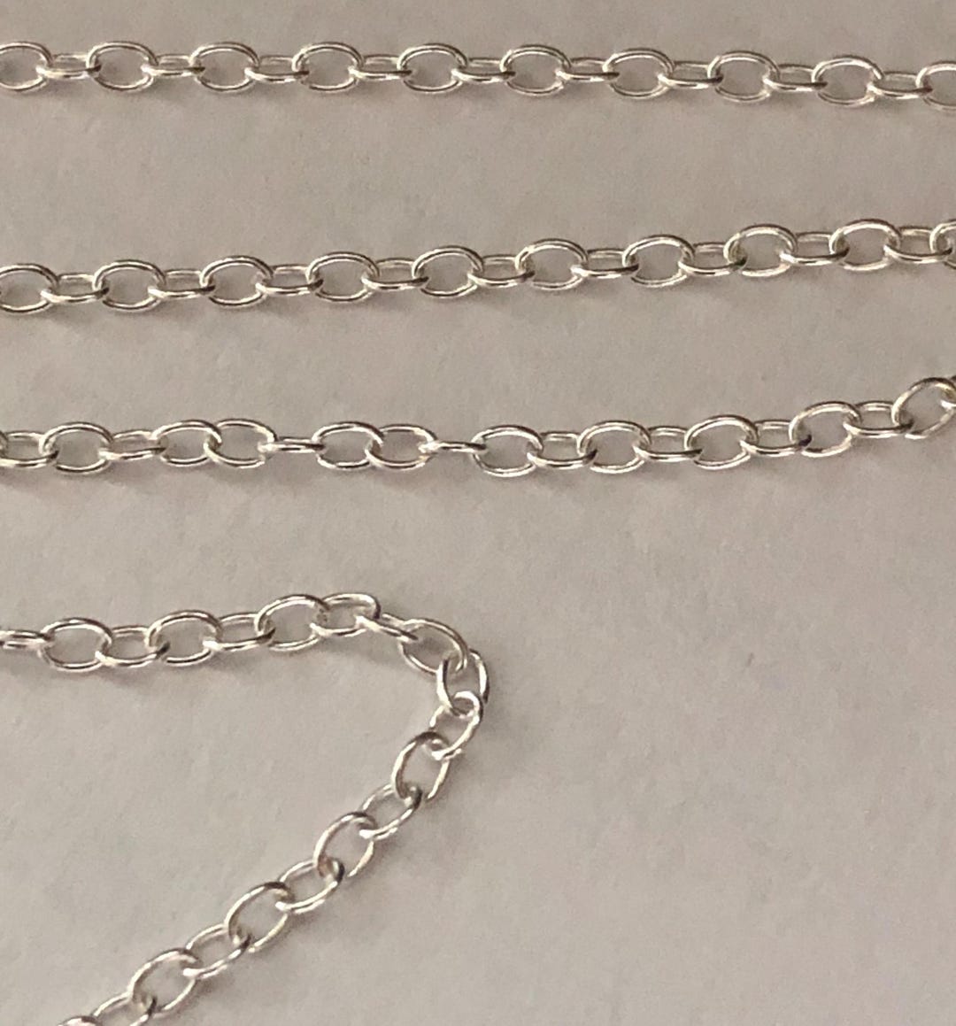 Silver Cable Chain, 2.3x1.65 Mm, 925 Sterling Silver / 1-500 Feet ...