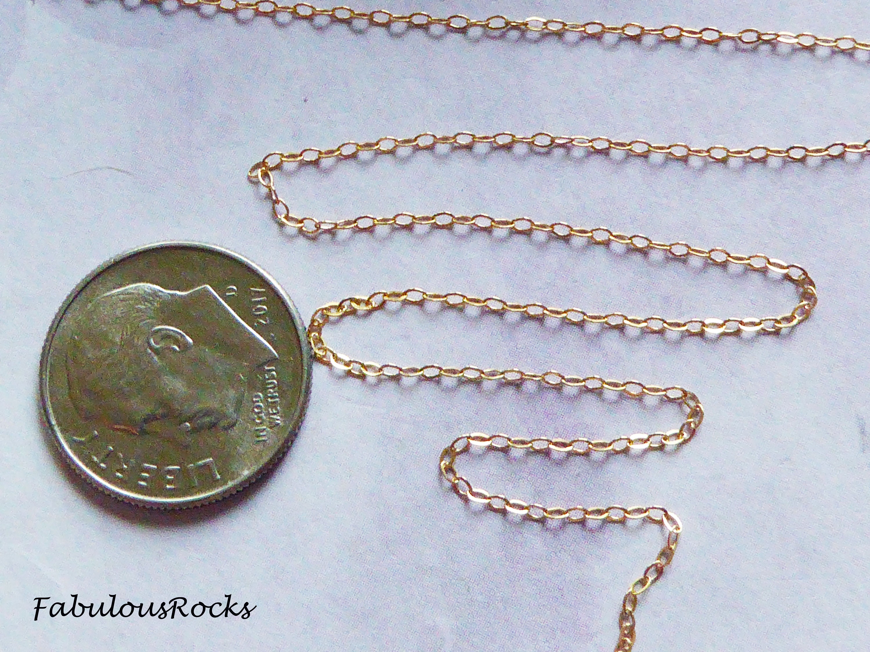 1-100 Feet, 14k Gold Filled Chain, 1.1 Mm Flat Cable Link Chain, 15-20% ...