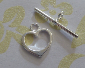 Heart Toggle Clasp - Etsy