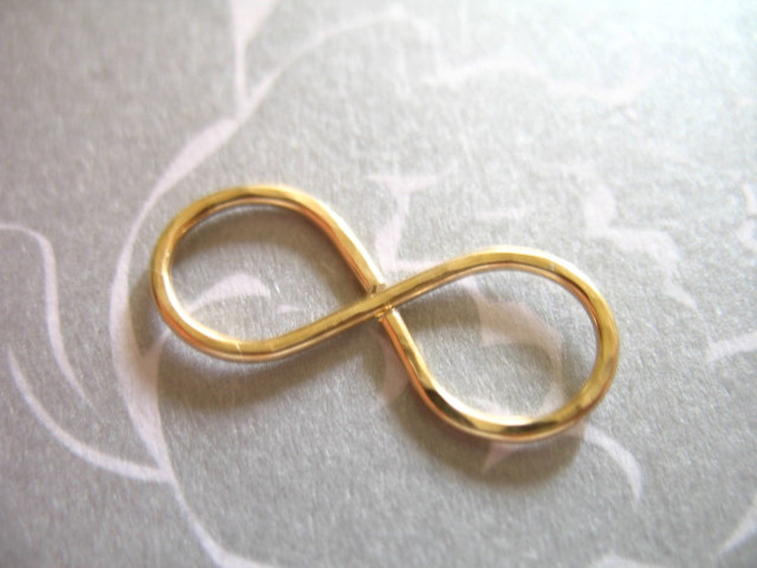 14k Gold Filled Infinity Charm Pendant Link, Bridesmaids Gift (20.5x9.5 ...