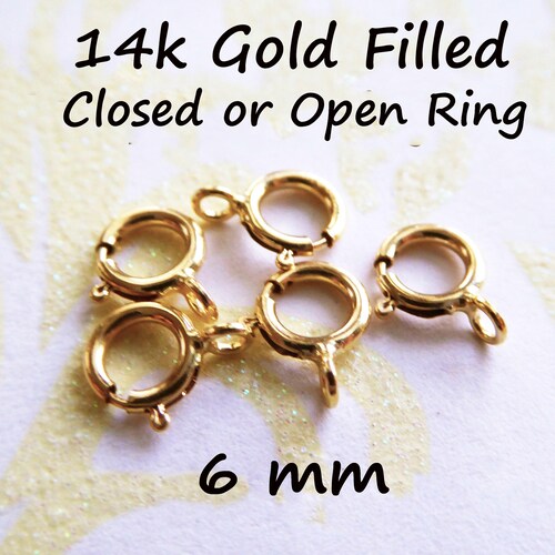 10-100 Pcs / Bulk 14k Gold Filled Springring Clasp Spring Ring - Etsy
