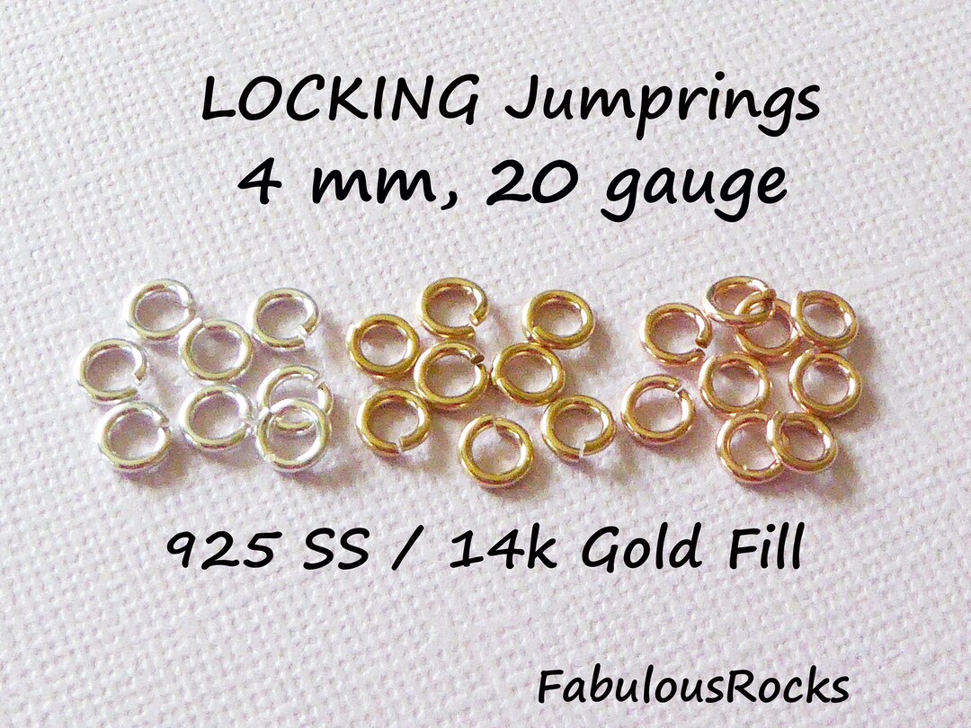14k Gold Filled Locking Jump Rings: 4mm 20 Gauge - Etsy