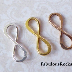 2-25 Pcs / Gold INFINITY Links Connectors Pendants Charm, Small Petite ...