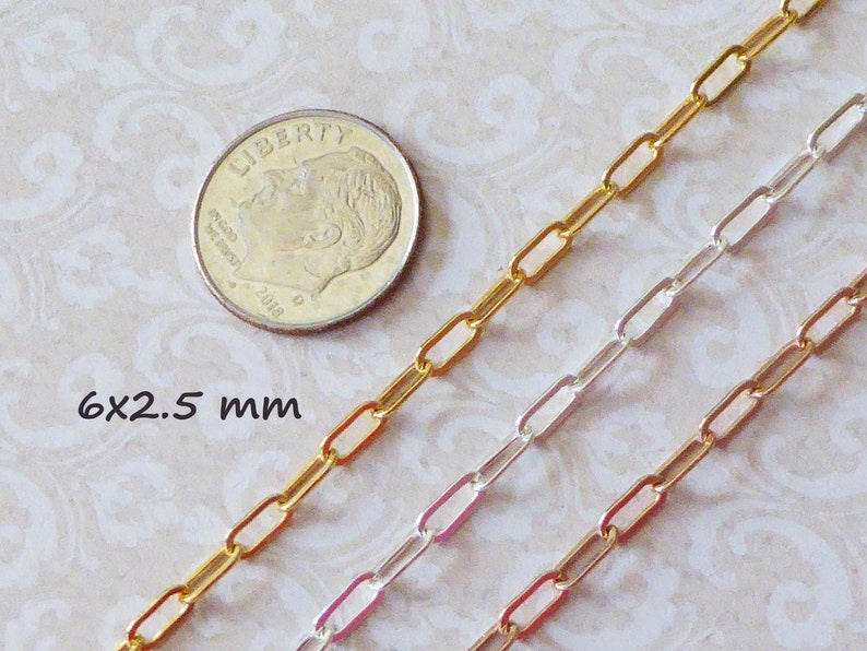 1 to 100 Ft Elongated DRAWN CABLE Paper Cliip Chain 6x2.5 Mm | Etsy