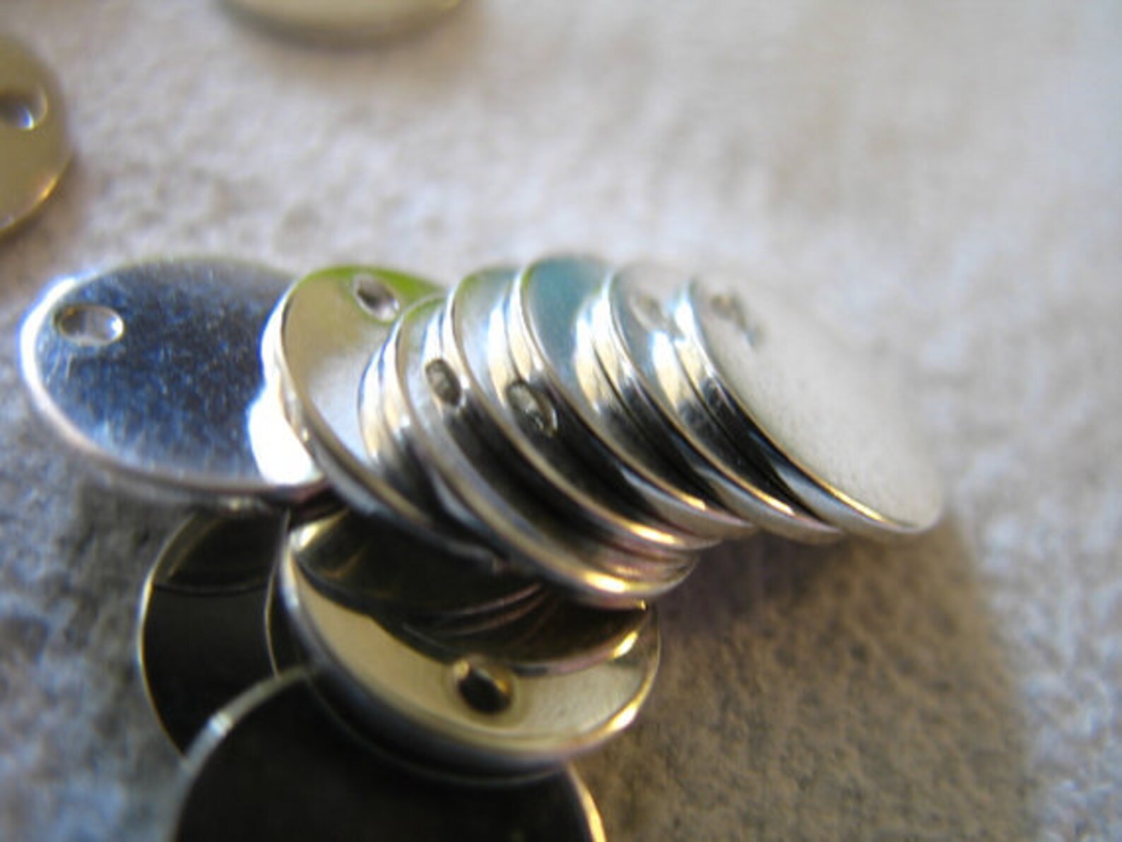 Metal Stamping Discs Blanks / 8.5 Mm, Sterling Silver, 21 Gauge THICK ...