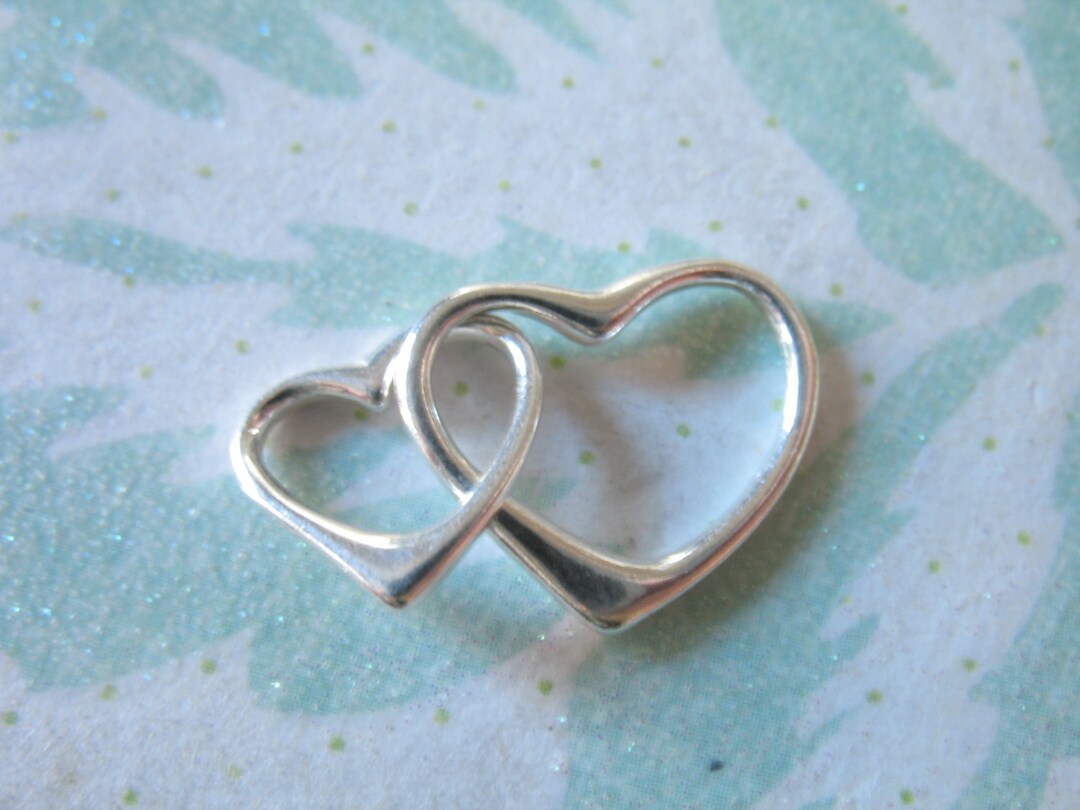 Sterling Silver Infinity Heart Link Charm: Eternity Love Pendant (22x12 ...