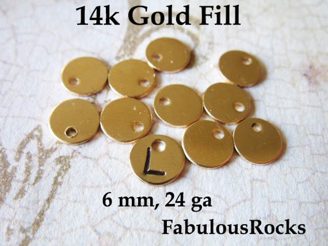 14k Gold Filled 6 Mm Blank 24 Gauge Stamping Blank Discs / - Etsy